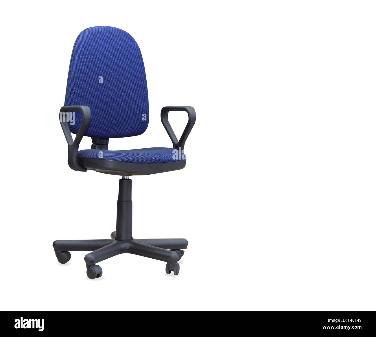 The blue office chair. Isolated Stock Photo - Alamy