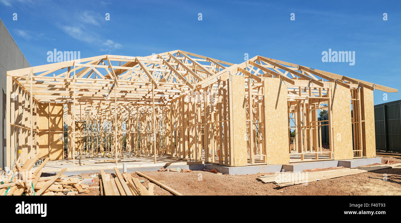 New home construction framing Stock Photo - Alamy