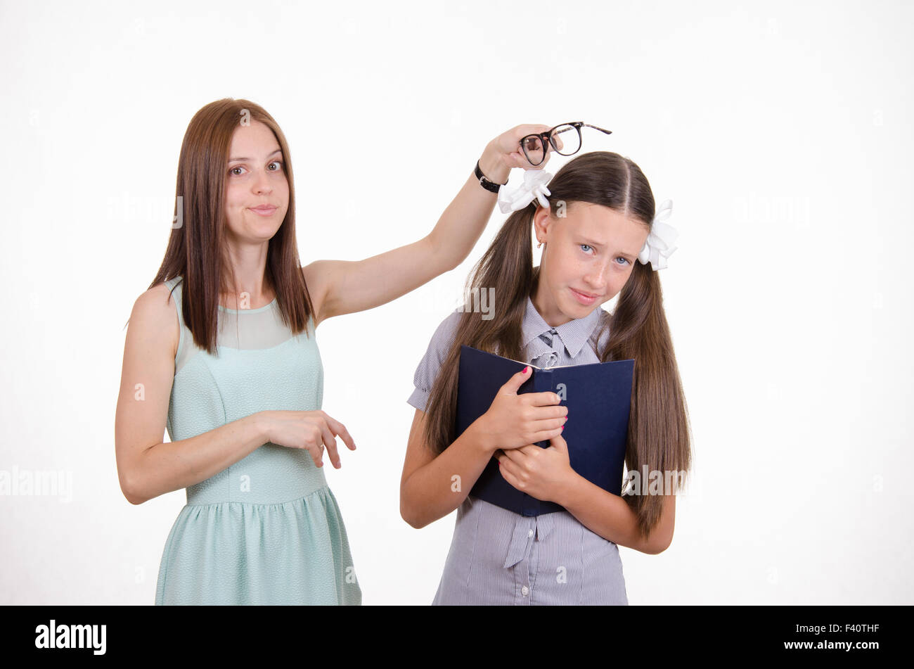 Teacher scolds student Stock Photo - Alamy