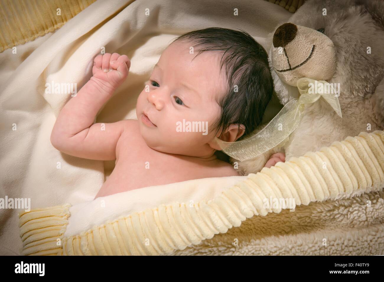 Beauty 3 week old baby - girl Stock Photo - Alamy