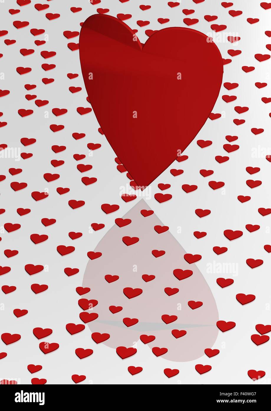 Red heart shape made of small hearts Stock Photo - Alamy