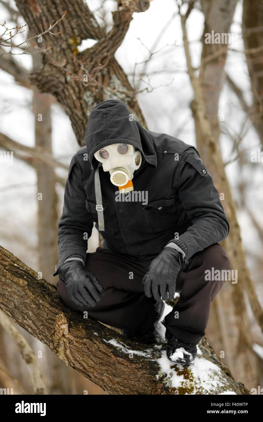 Gas mask man outdoor hi-res stock photography and images - Alamy