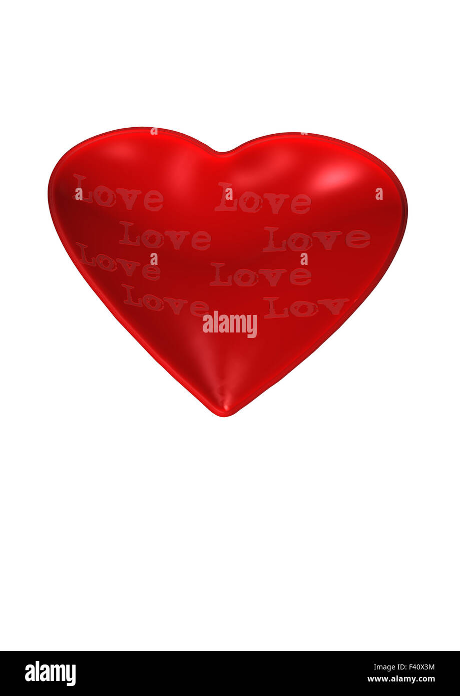Red heart. Three dimensional render Stock Photo - Alamy