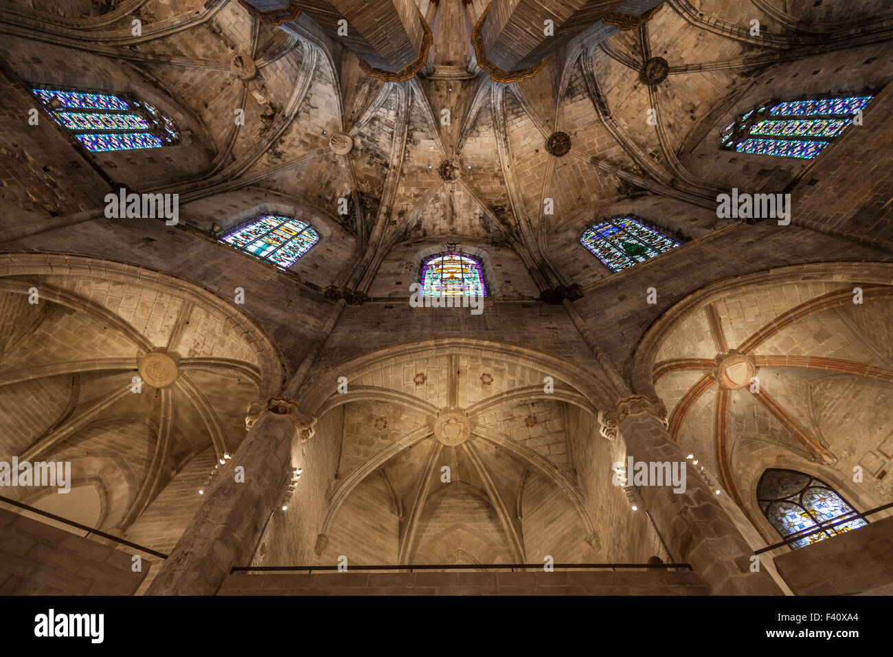 Gothic church interior Stock Photo - Alamy