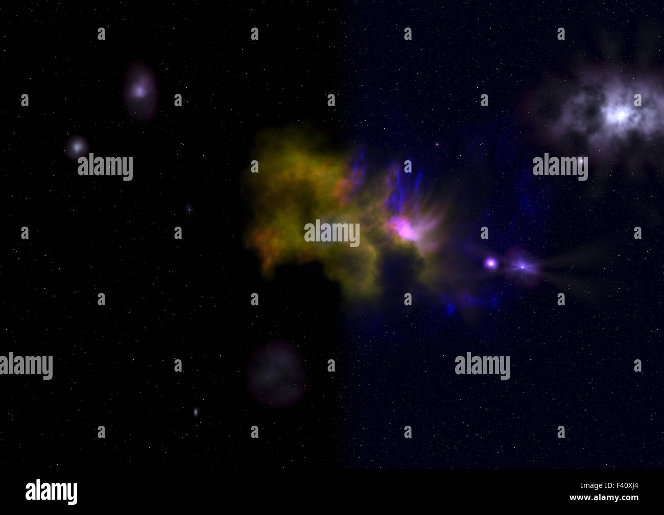 Star field in space and a nebulae Stock Photo - Alamy