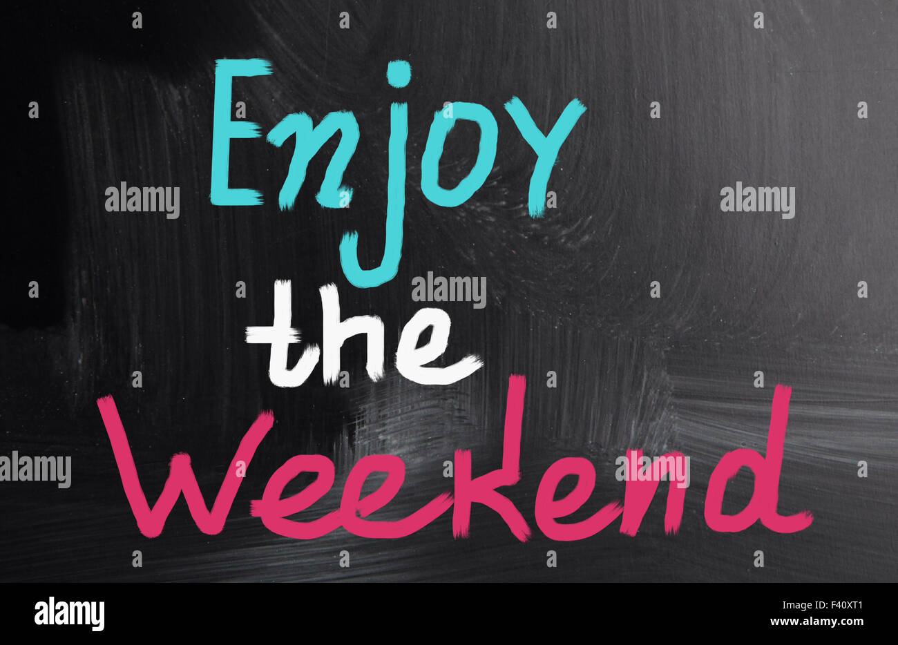 enjoy the weekend concept Stock Photo - Alamy