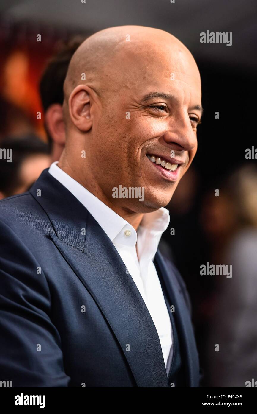 New York, NY, USA. 13th Oct, 2015. Vin Diesel at arrivals for THE LAST ...