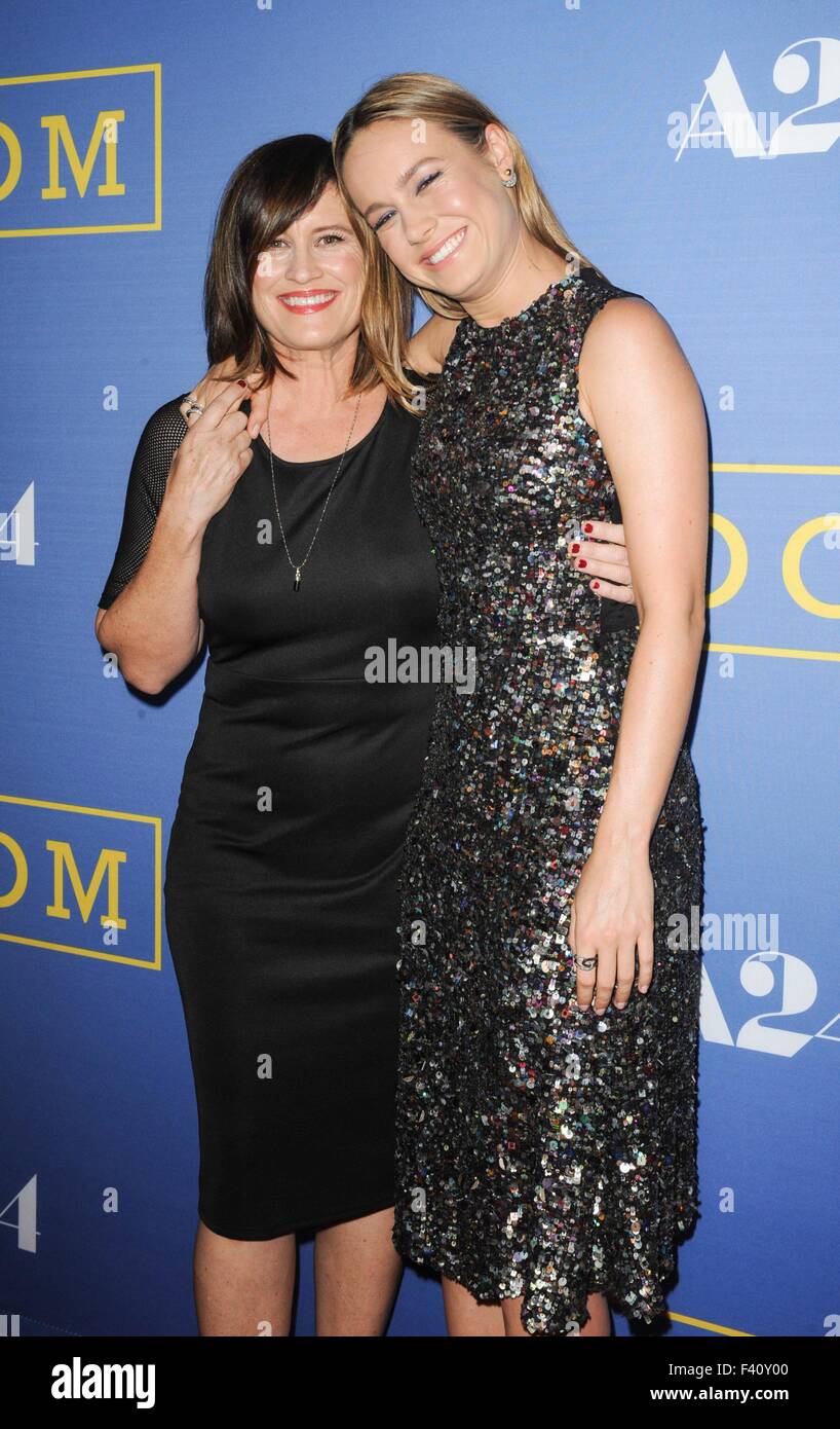Los Angeles, CA, USA. 13th Oct, 2015. Brie Larson, and mother at ...