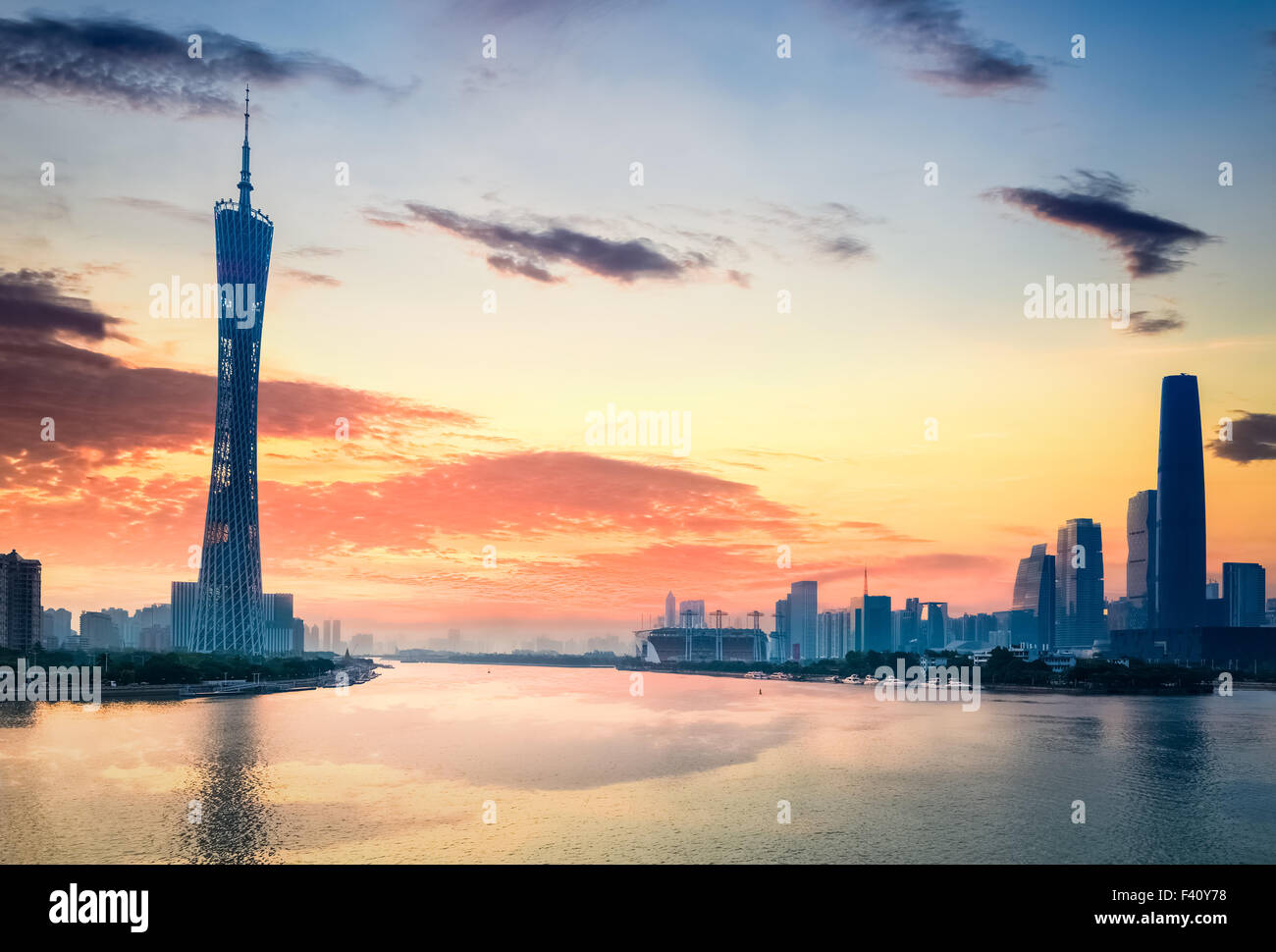beautiful guangzhou in sunset Stock Photo - Alamy