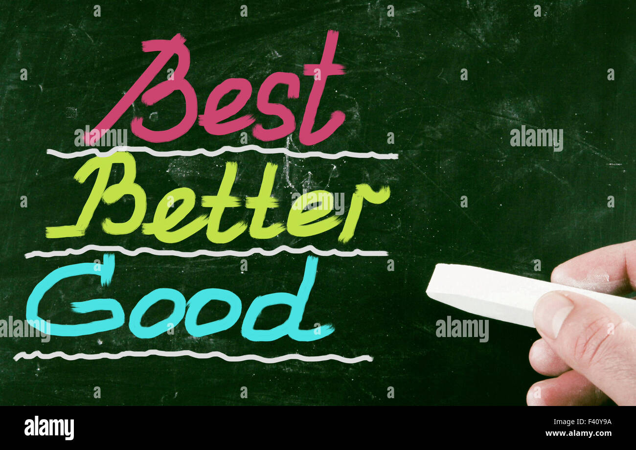 best better good concept Stock Photo - Alamy