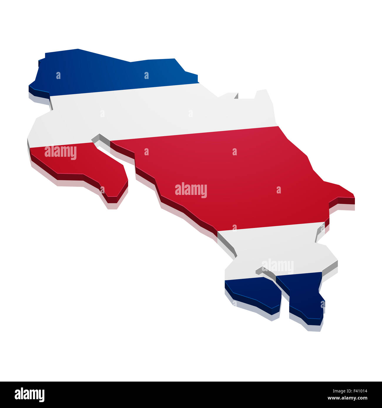 Costa rica vector map hi-res stock photography and images - Alamy