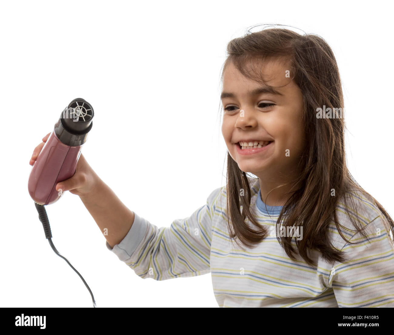 girl drying hair Stock Photo - Alamy