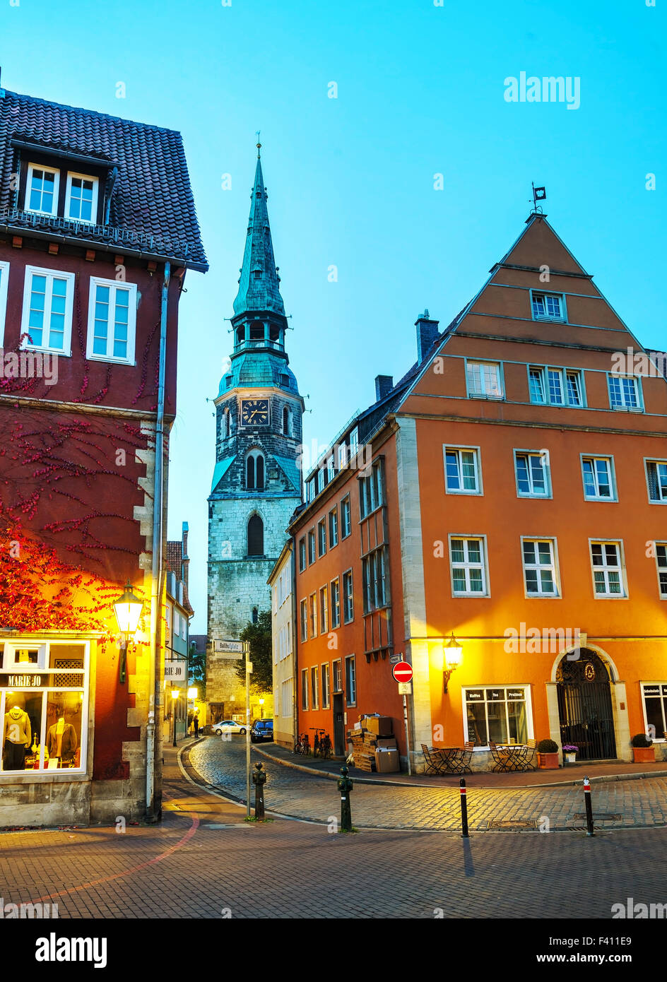 Old town of Hanover at night Stock Photo - Alamy