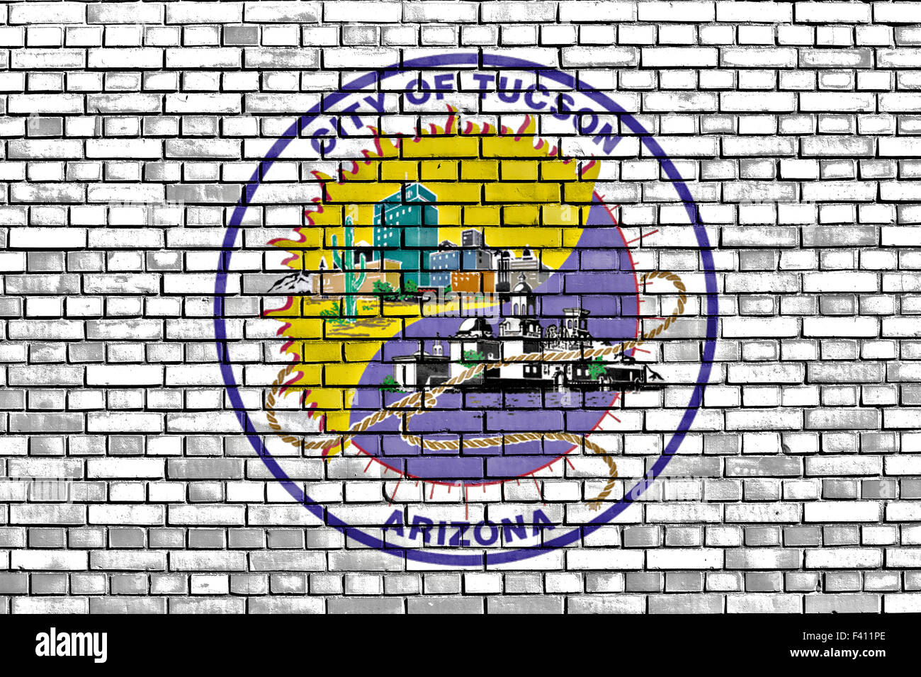Tucson city flag hi-res stock photography and images - Alamy