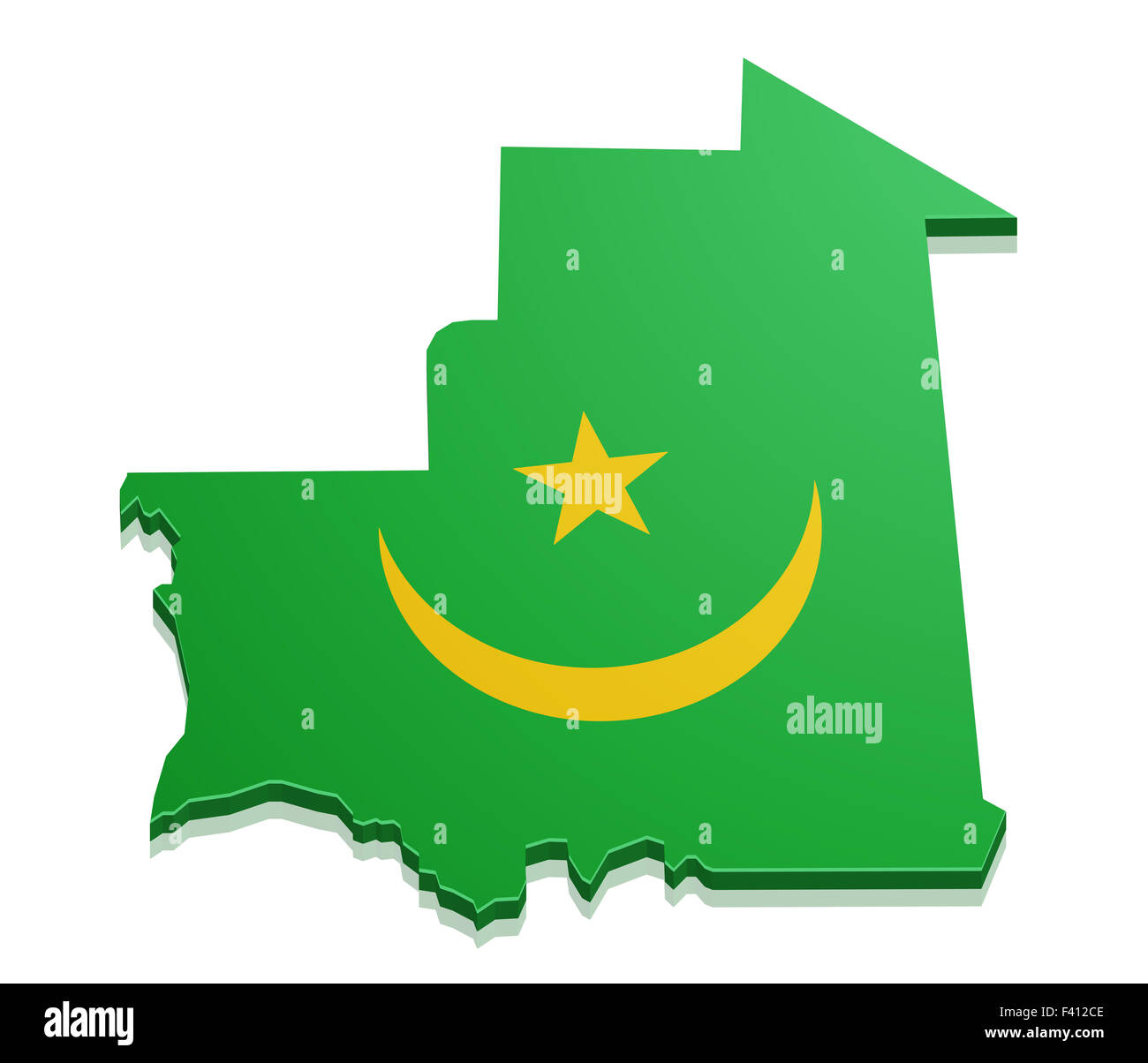 National flag mauritania vector Cut Out Stock Images & Pictures - Alamy