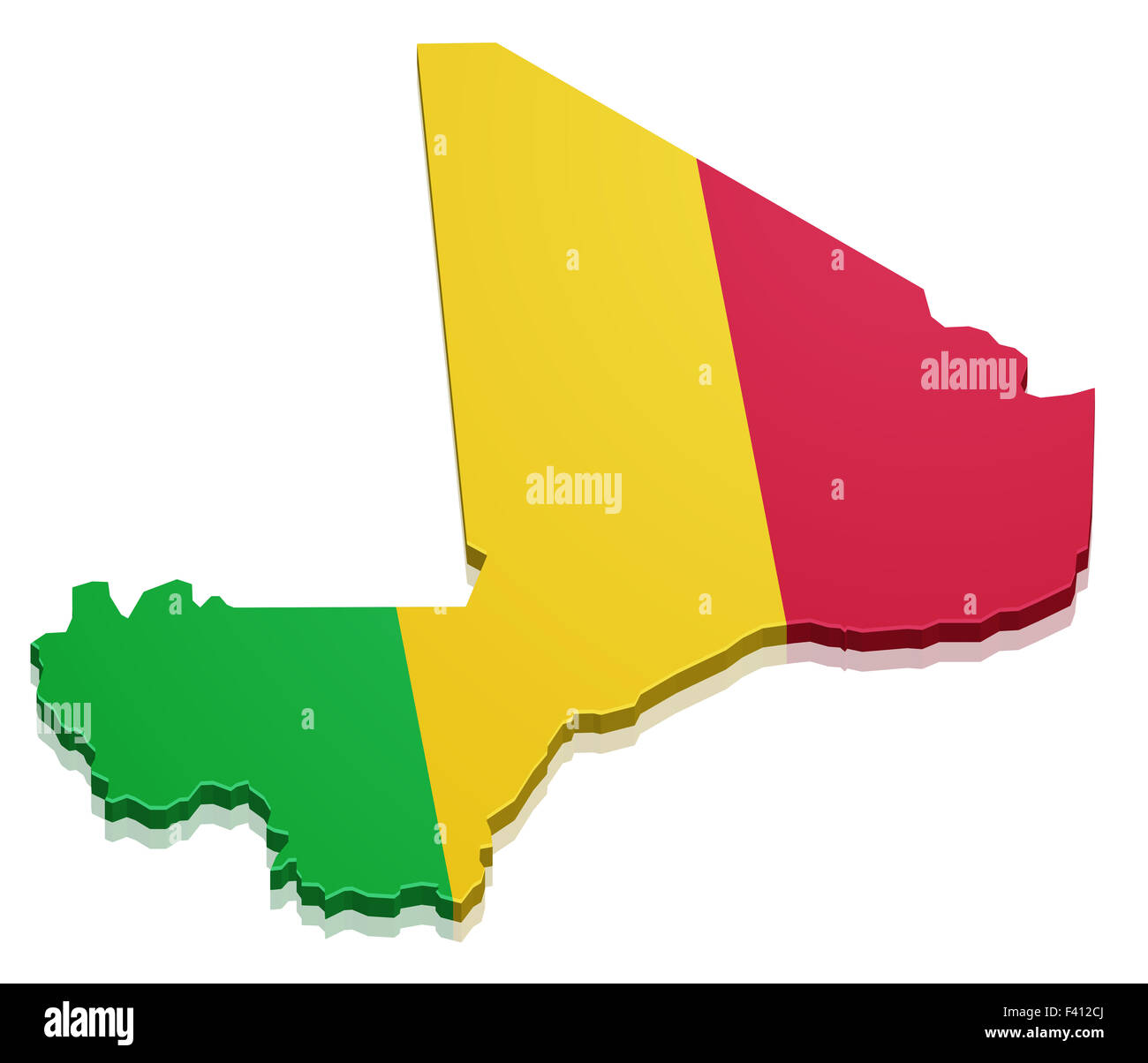 3d map mali silhouette hi-res stock photography and images - Alamy