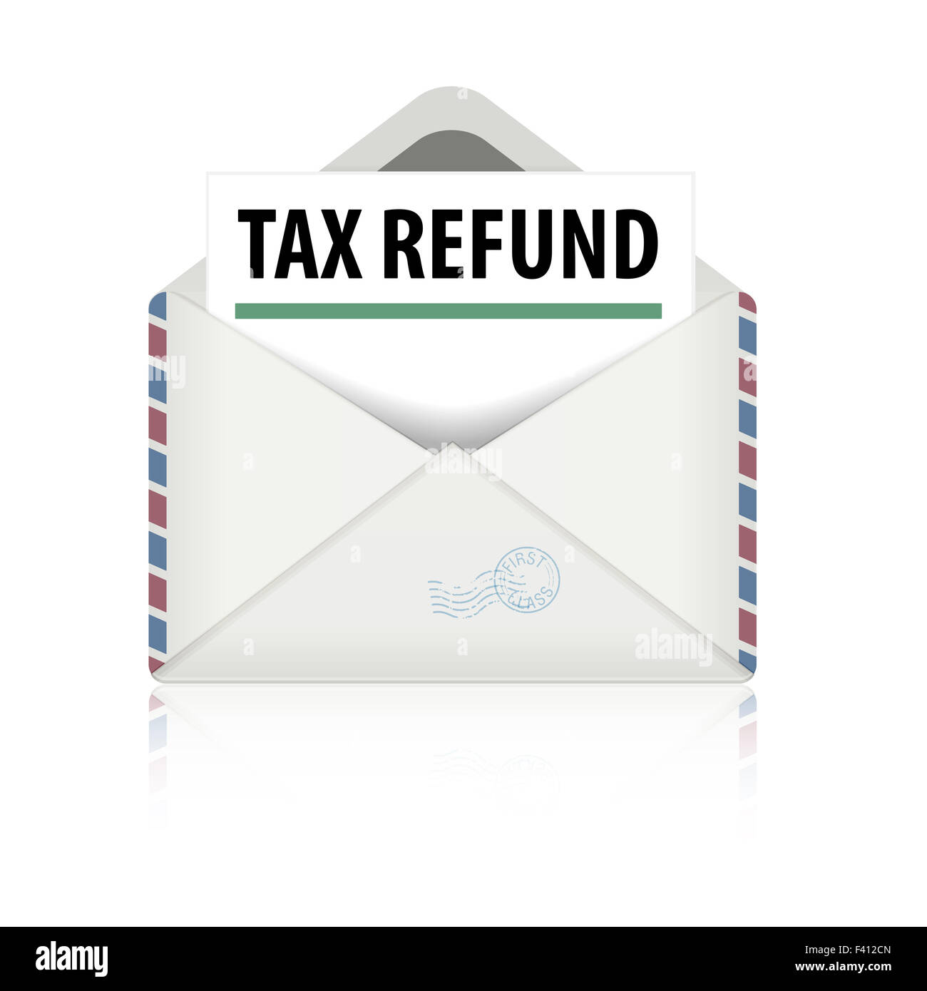 Tax Refund letter Stock Photo - Alamy
