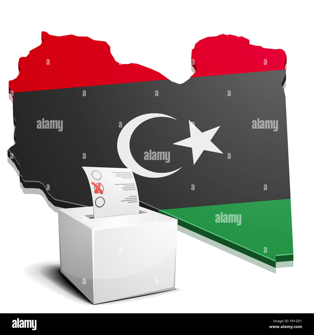 Libya outline map hi-res stock photography and images - Alamy