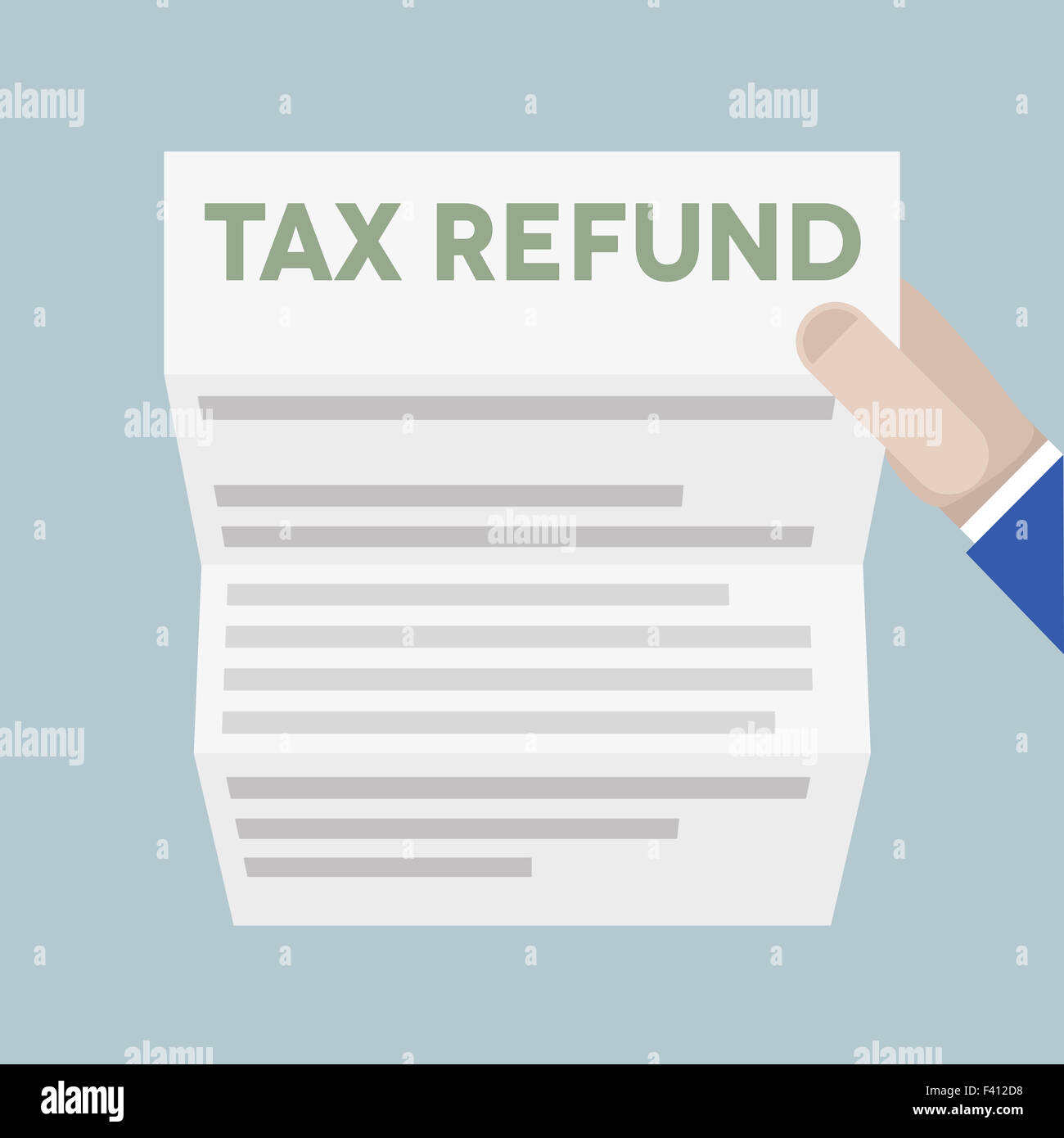 Letter Tax Refund Stock Photo - Alamy