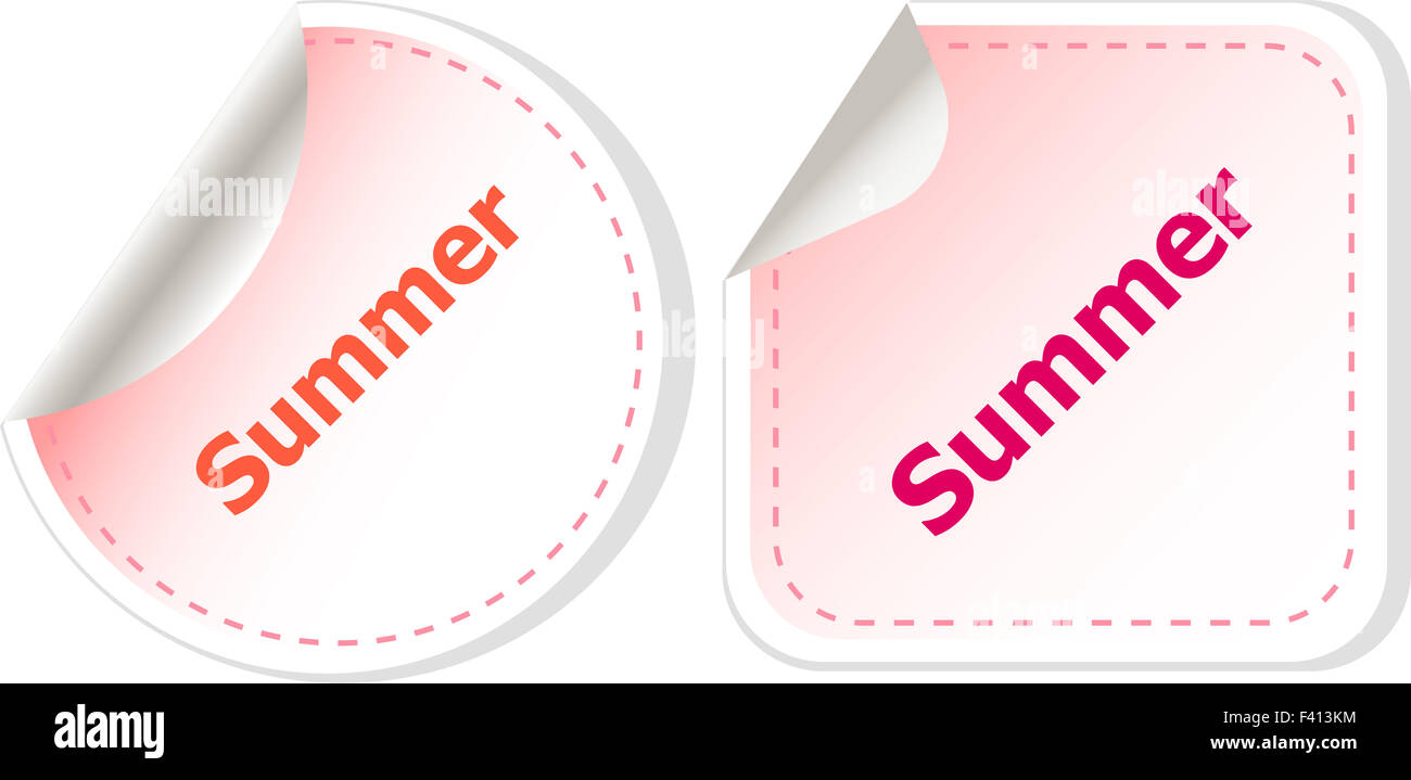 Summer icon. Internet button isolated on white background Stock Photo ...
