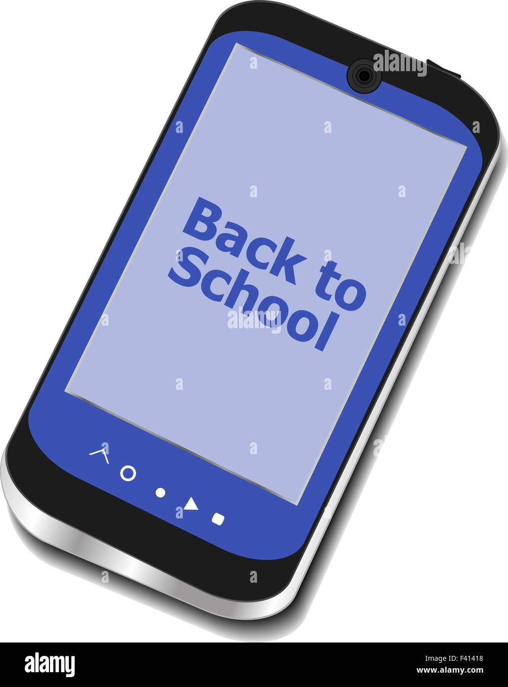 Back to School, Mobile Phone with Back to School words isolated on ...