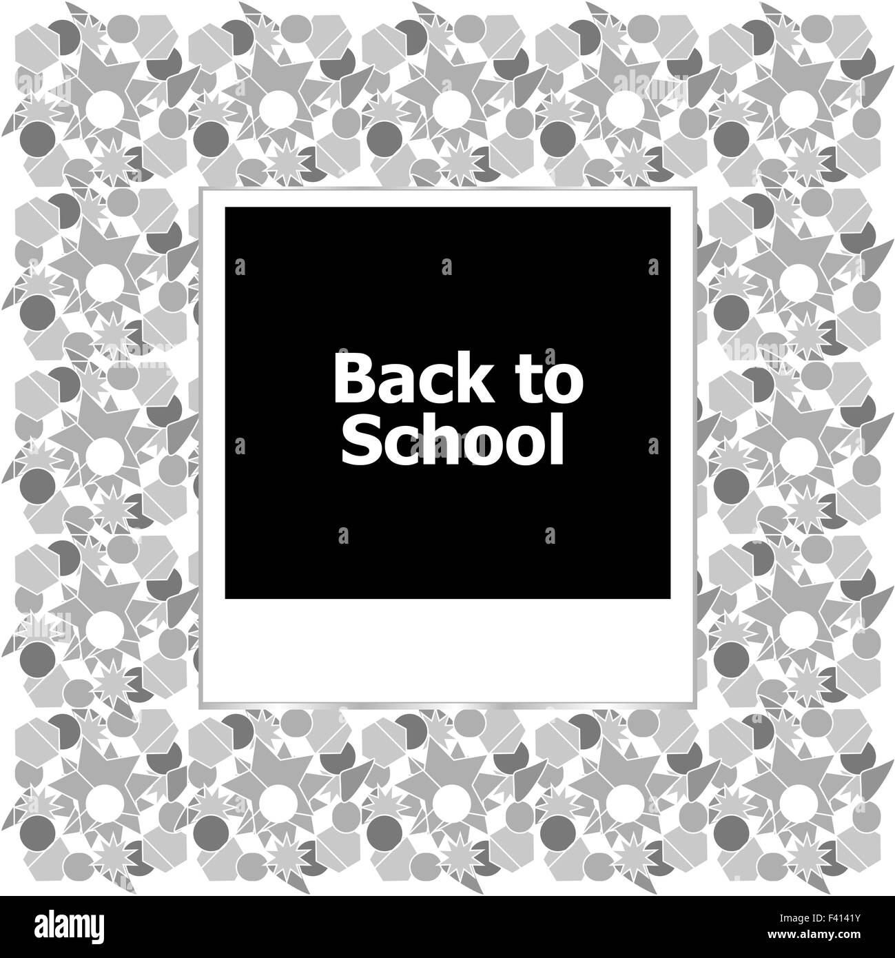 photo frame with back to school words Stock Photo - Alamy