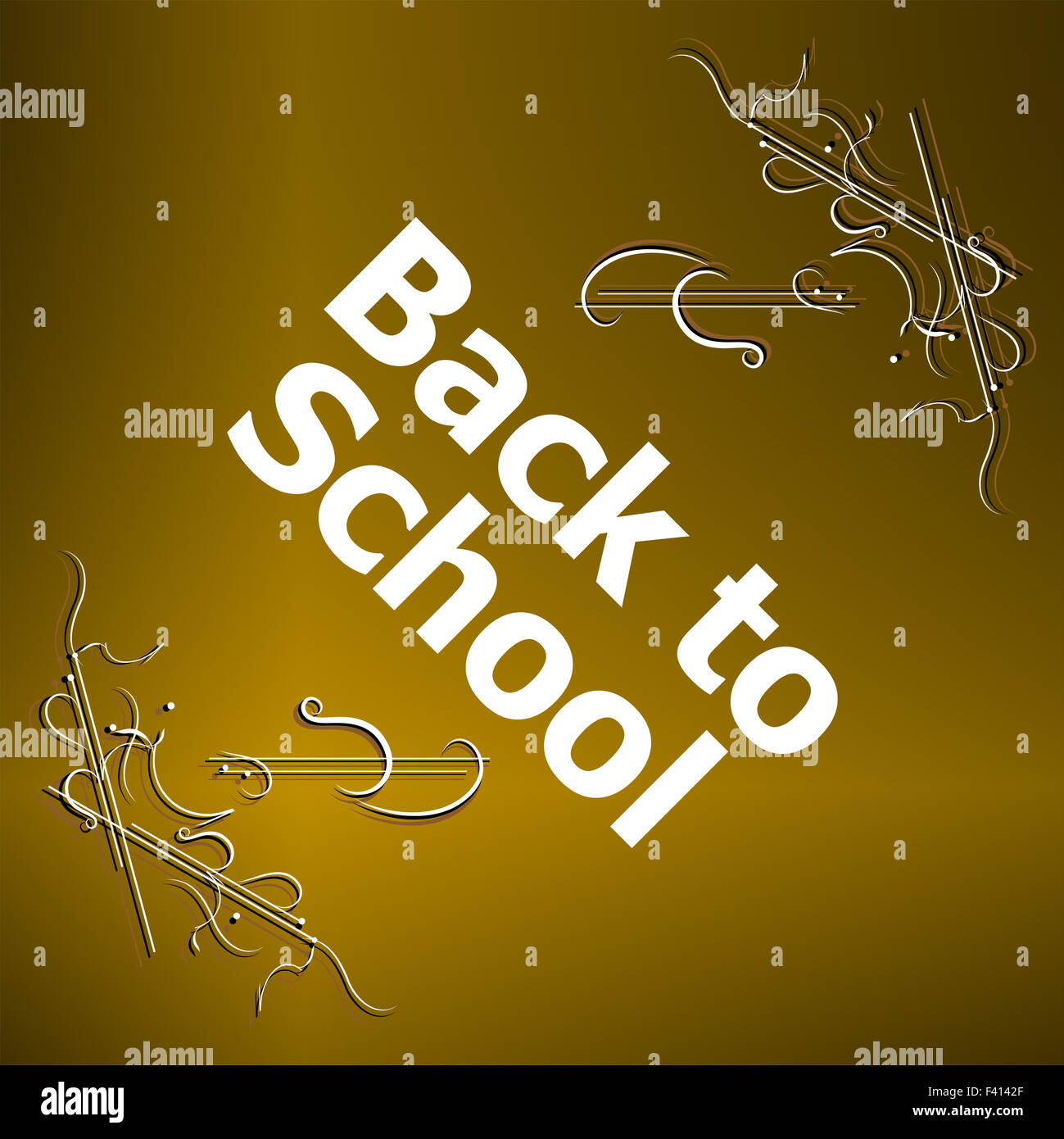 back to school calligraphic designs, retro style elements, typographic ...