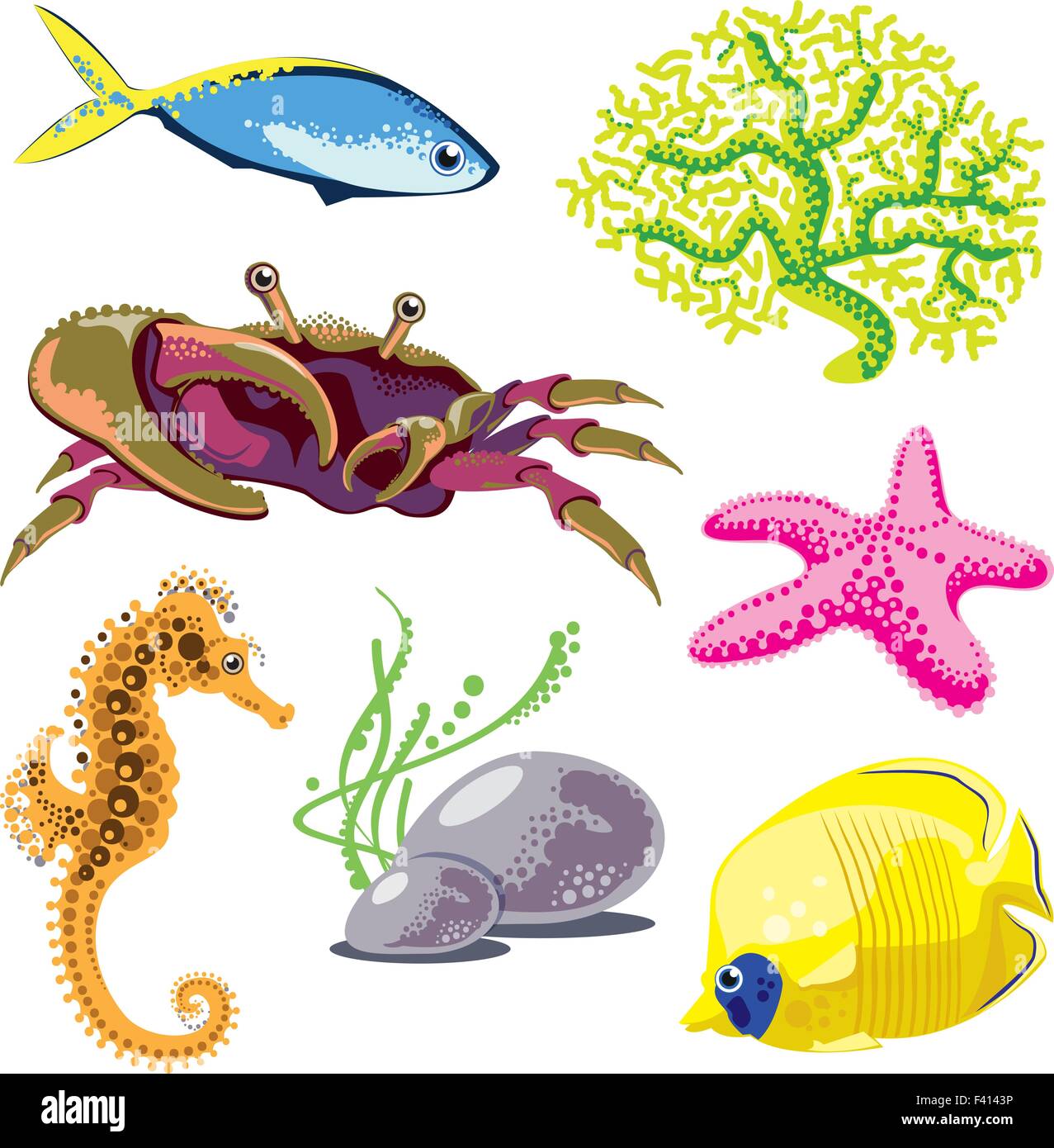 Set of Sea Animals Stock Vector Image & Art - Alamy