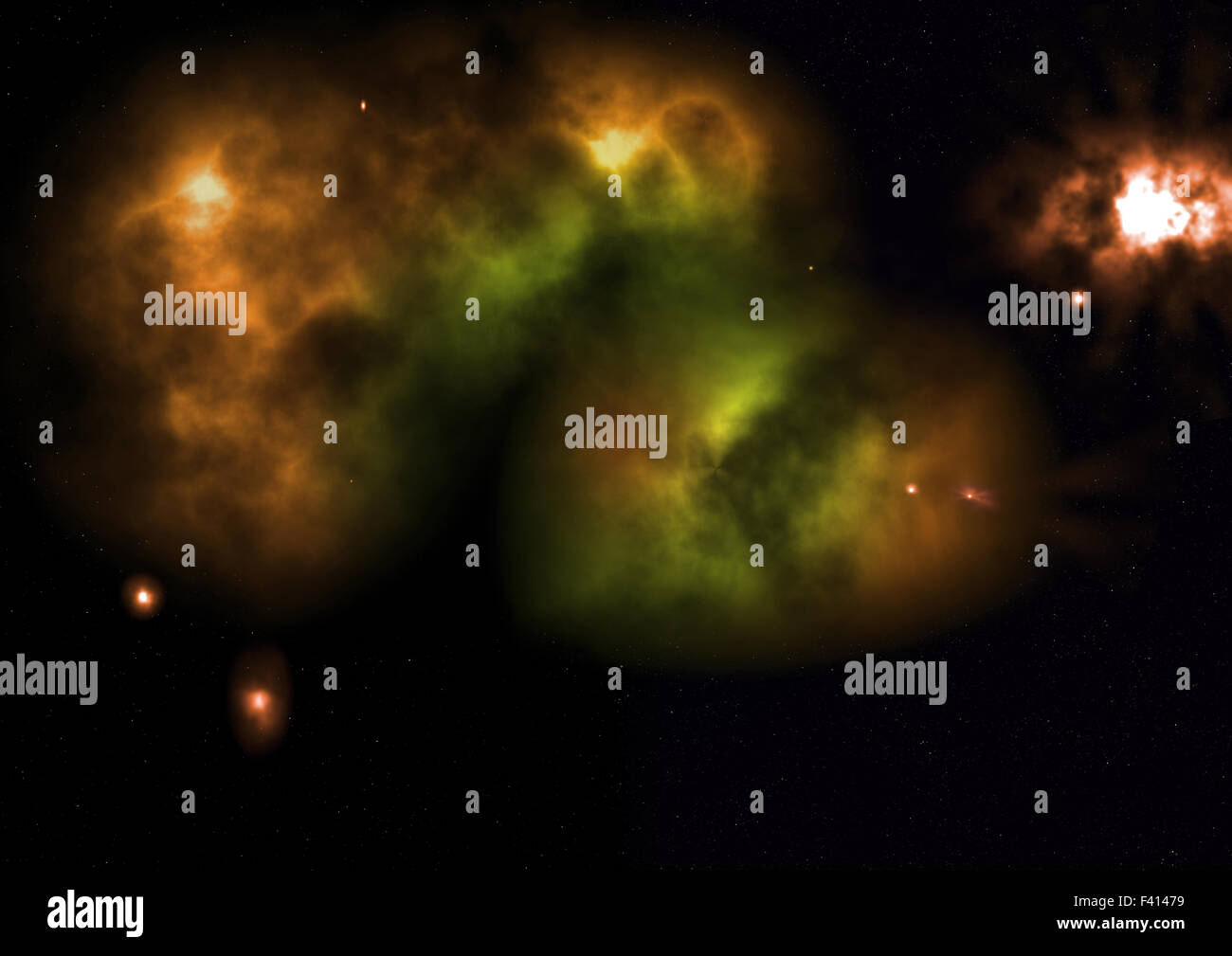 Star field in space and a nebulae Stock Photo - Alamy
