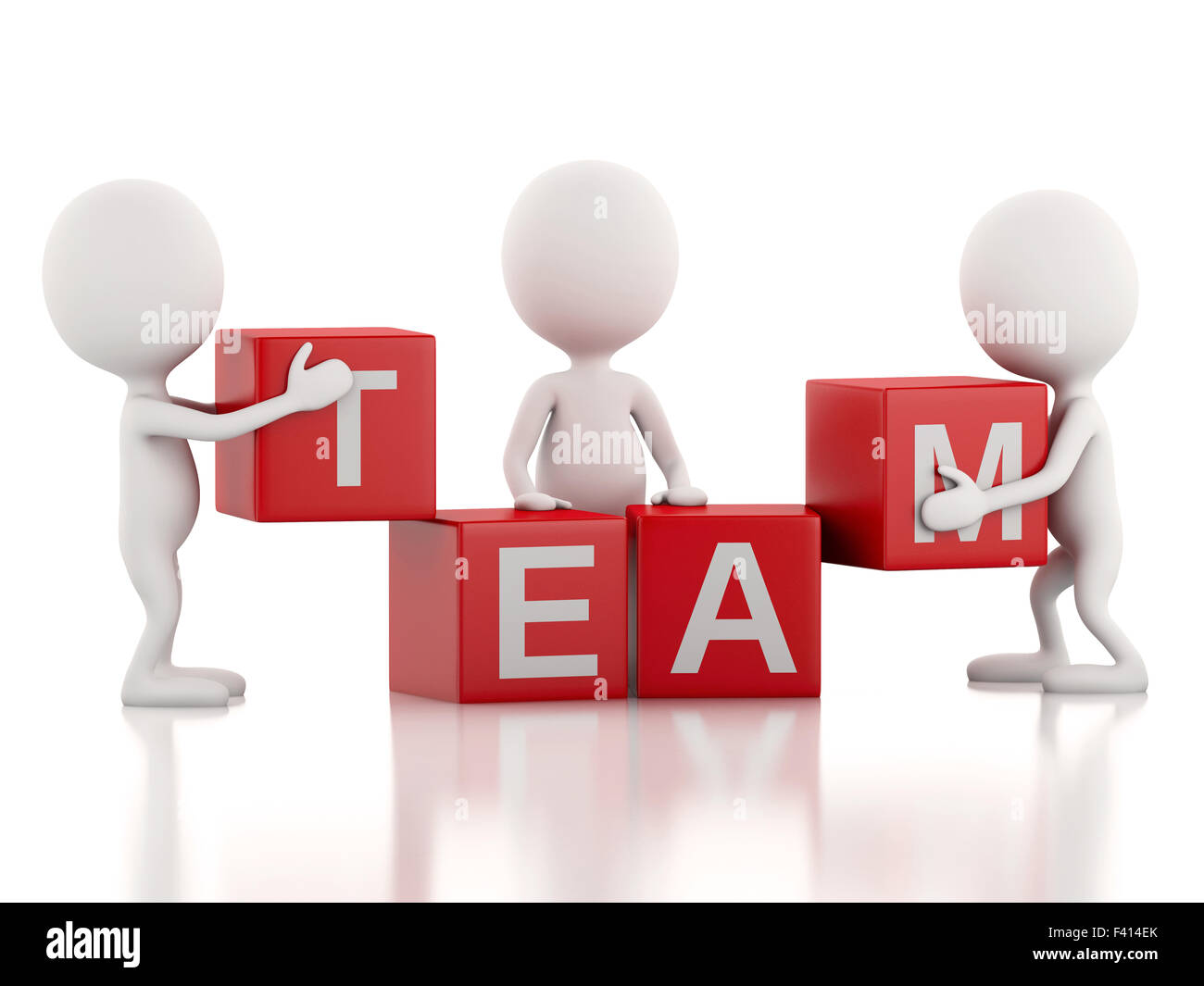 3d white people team isolated hi-res stock photography and images - Alamy