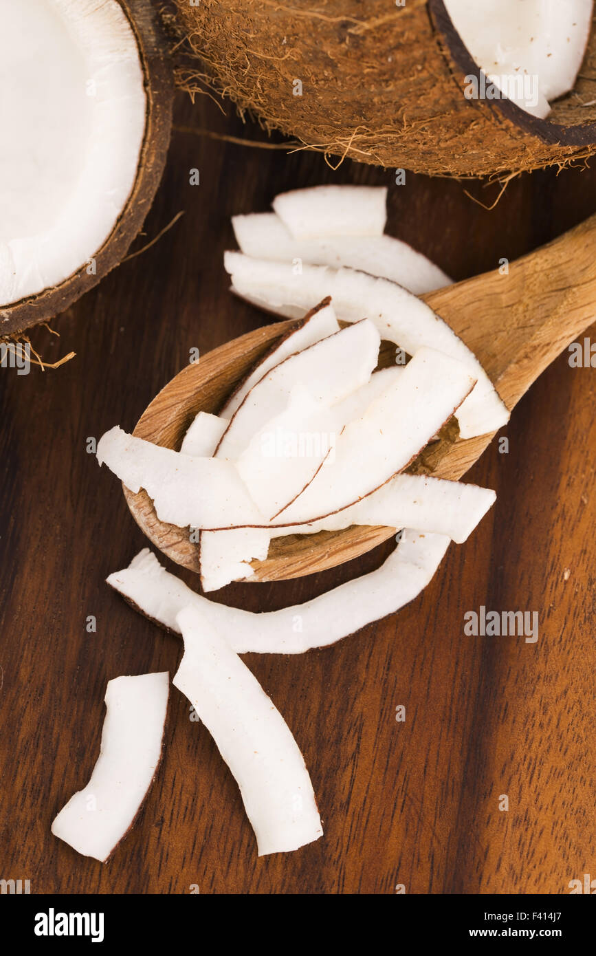 Close up of sliced coconut Stock Photo - Alamy