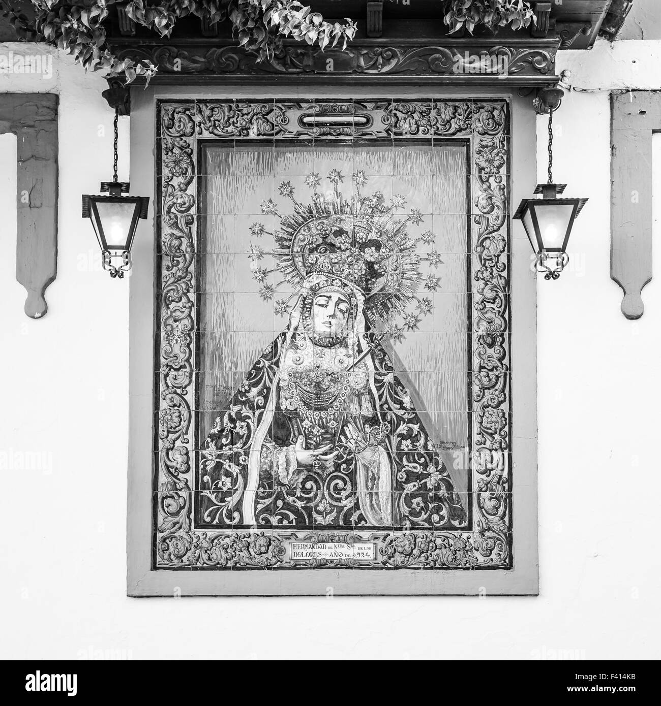Altar of mary Black and White Stock Photos & Images - Alamy