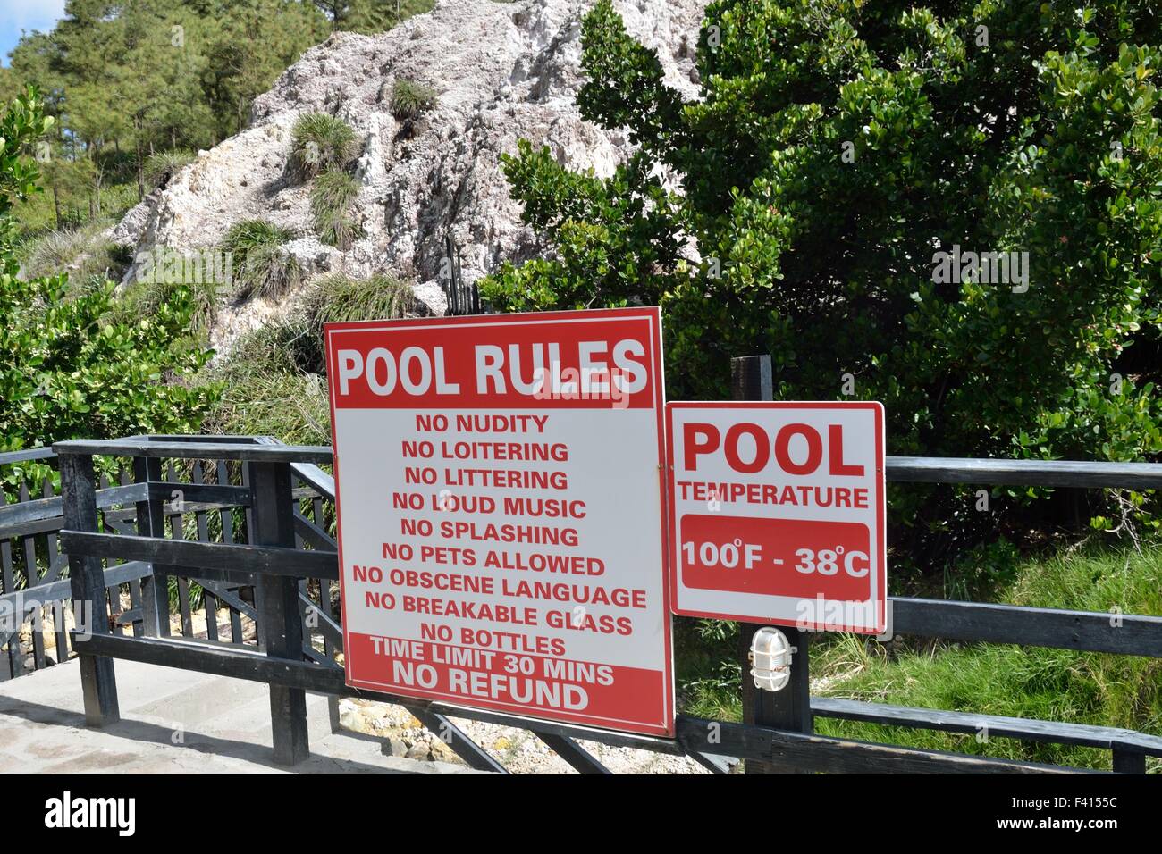 Pool sign outdoors Stock Photo - Alamy