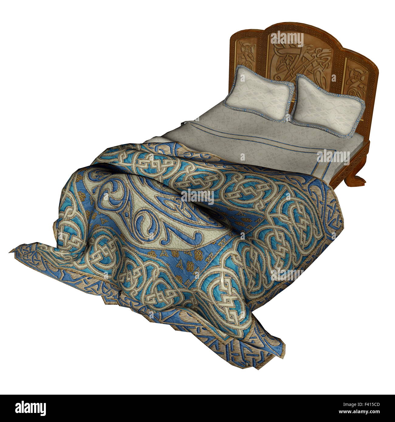 Bed - 3D render Stock Photo - Alamy