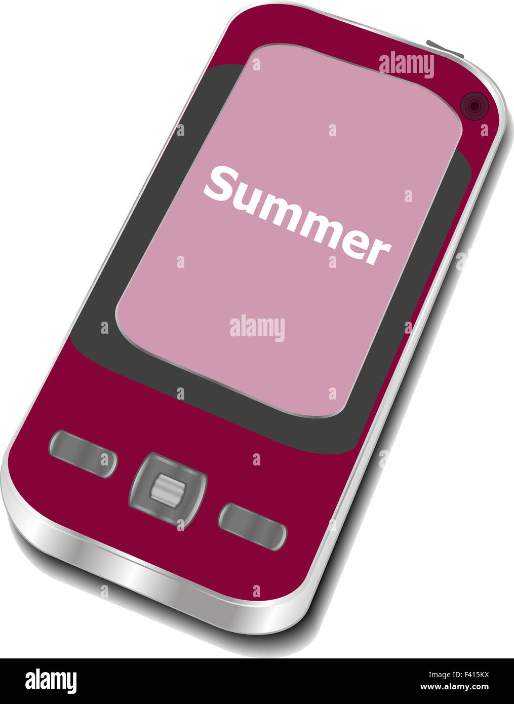 summer word on smart phone screen, holiday concept Stock Photo - Alamy