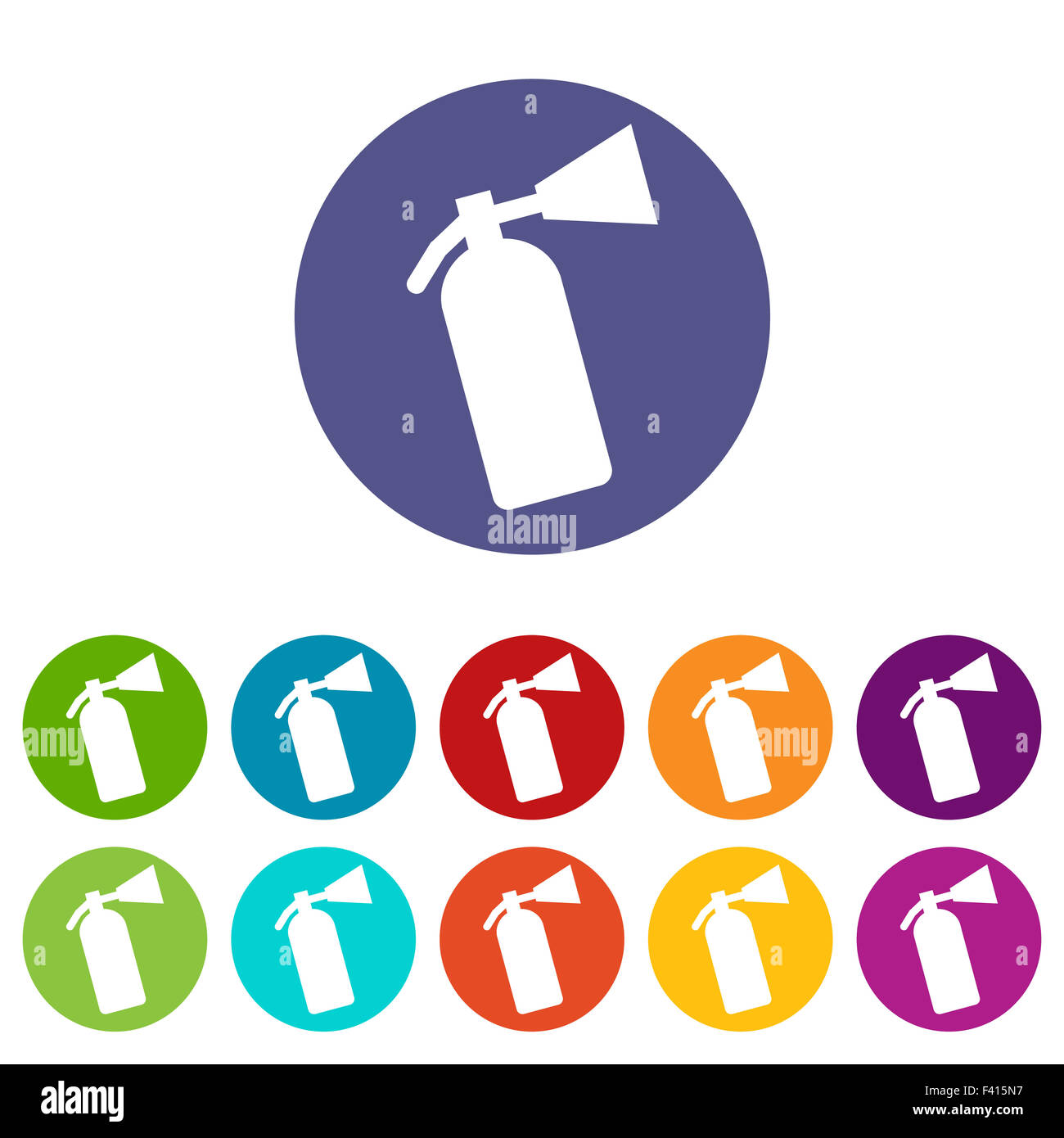 Green fire extinguisher isolated Cut Out Stock Images & Pictures - Alamy