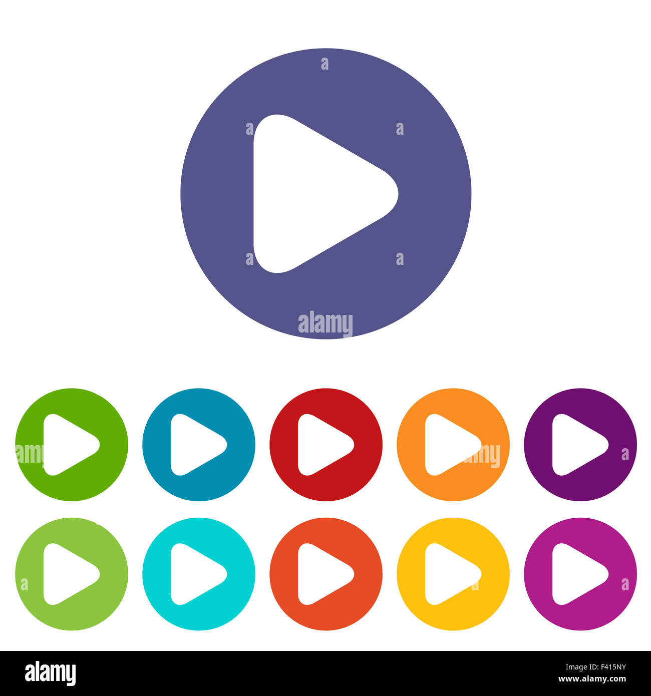 Play flat icon Stock Photo - Alamy