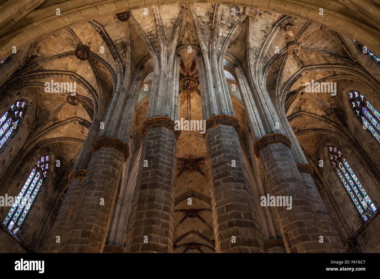 Gothic church interior Stock Photo - Alamy
