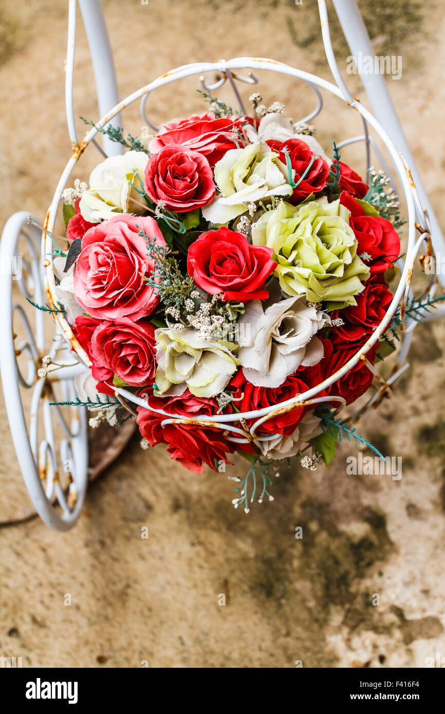 Bouquet of Flowers on a bike Stock Photo - Alamy