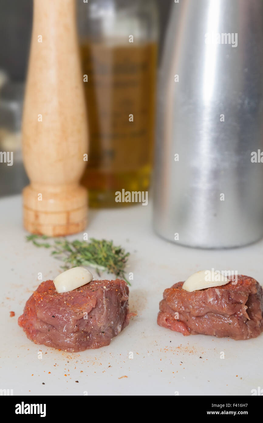 preparation and cooking of meat Stock Photo - Alamy