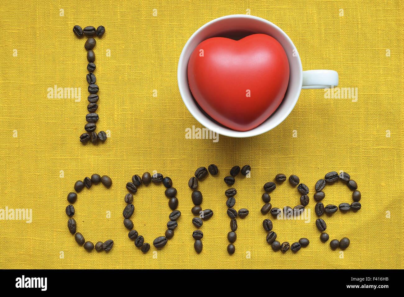 Love heart coffee cup written hi-res stock photography and images - Alamy
