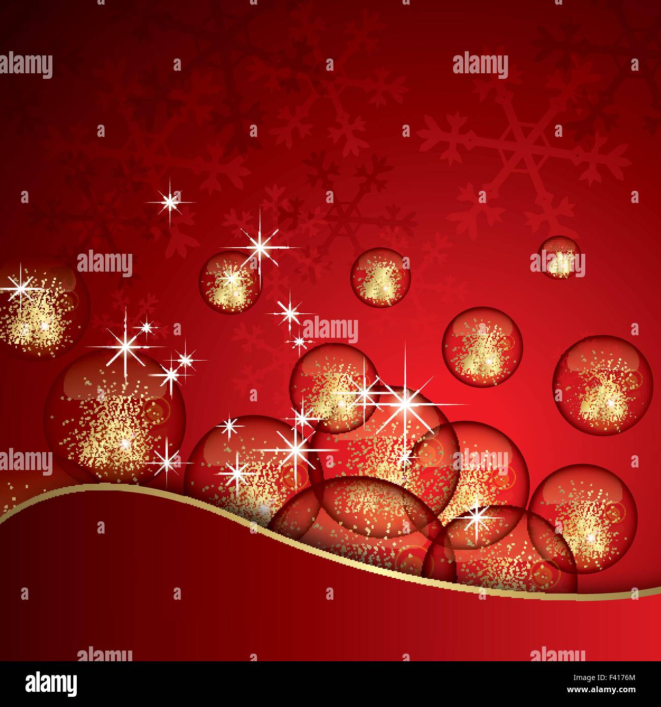 Shiny red gold christmas balls Stock Vector Images - Alamy