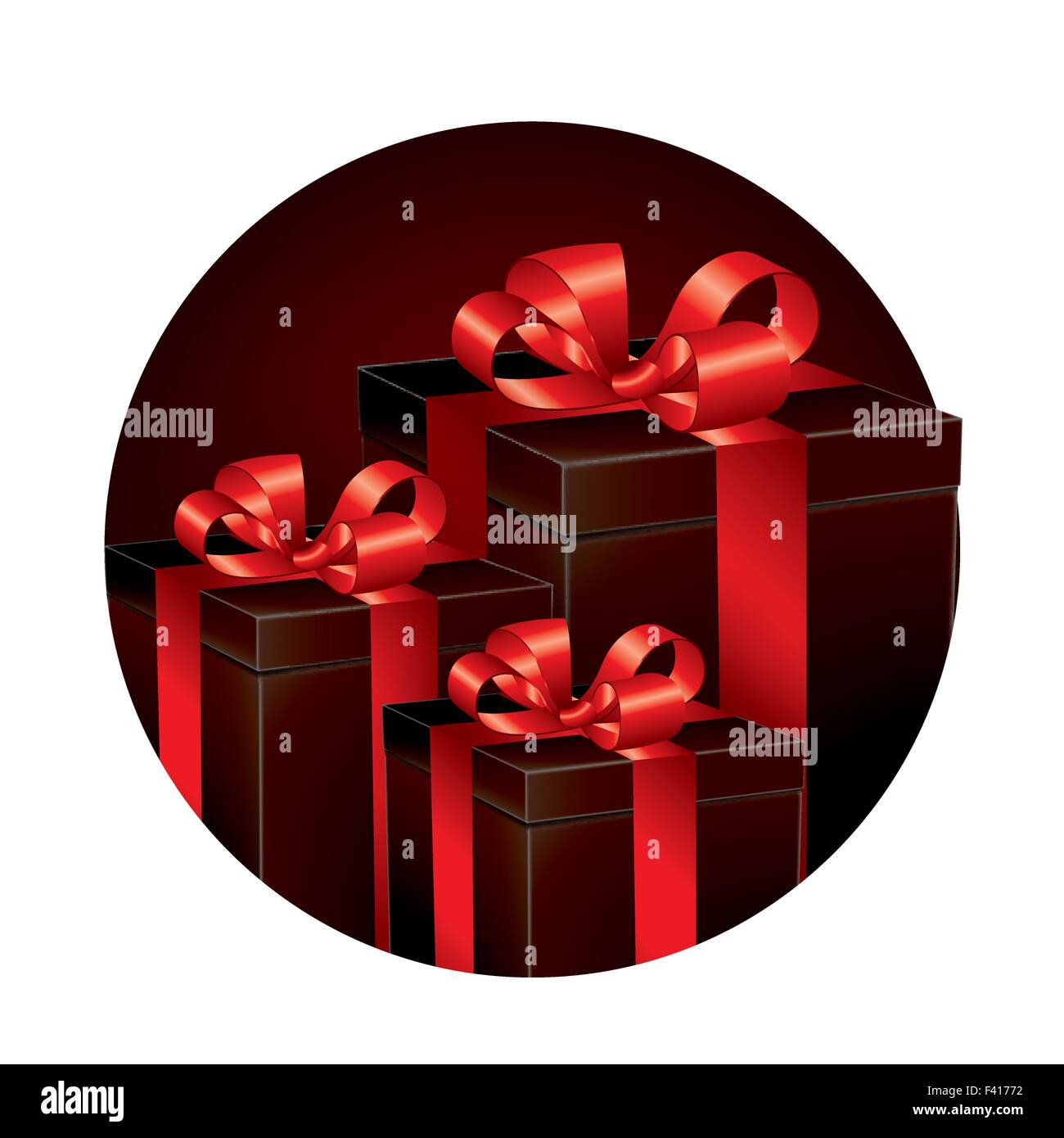Luxury black gift bow Stock Vector Images - Alamy
