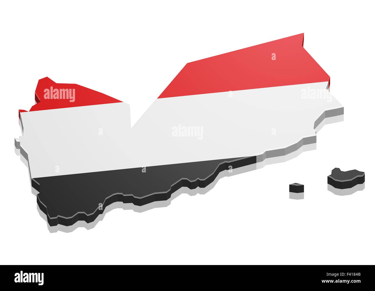 Yemen map vector illustration Cut Out Stock Images & Pictures - Alamy