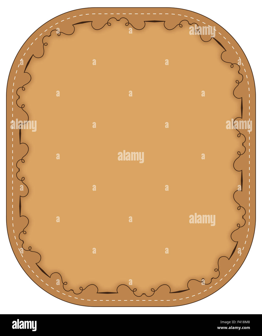 Vector brown frame with pattern Stock Photo - Alamy