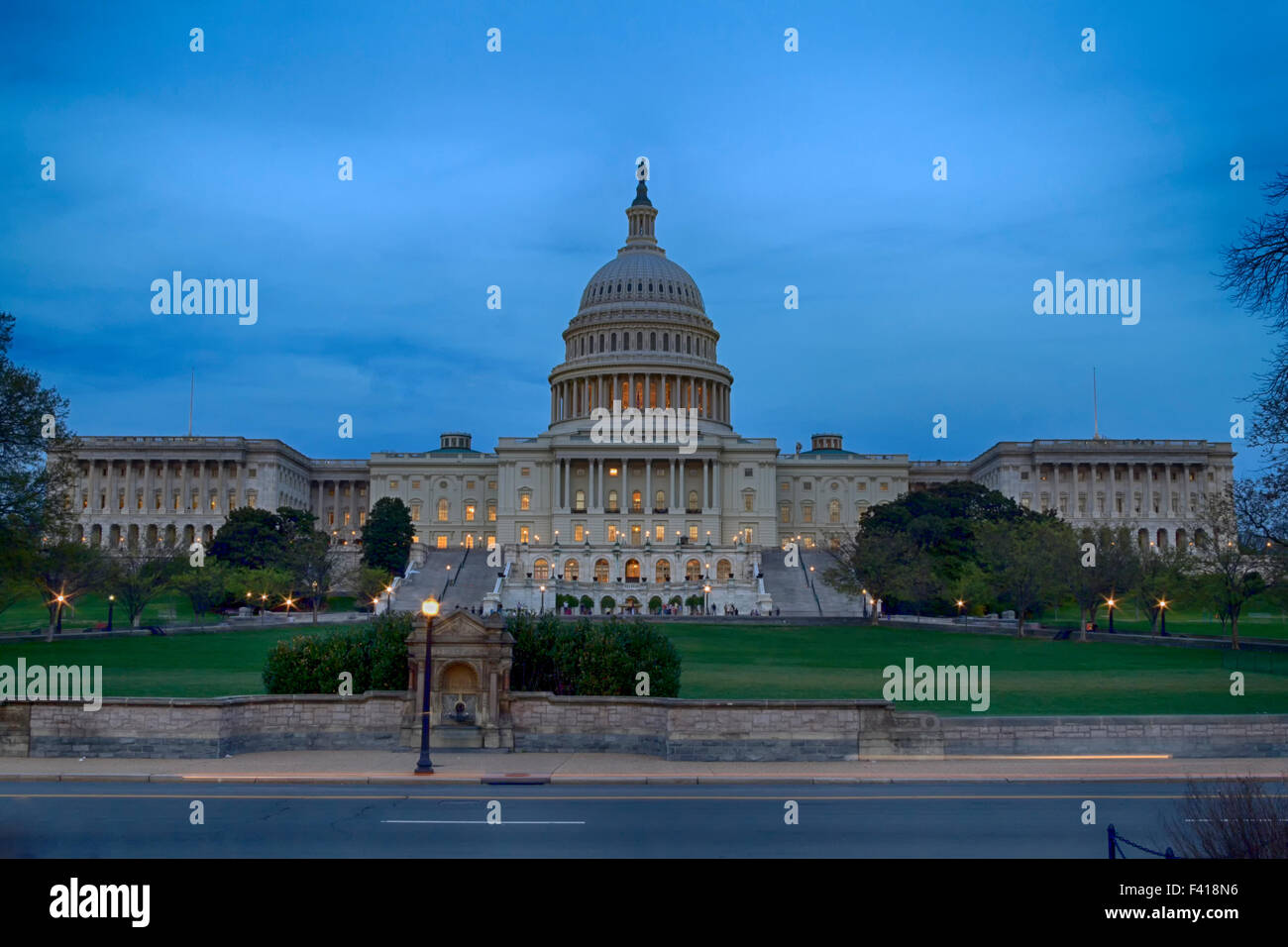 The United States Capitol Building at dusk in Washington D.C Stock ...