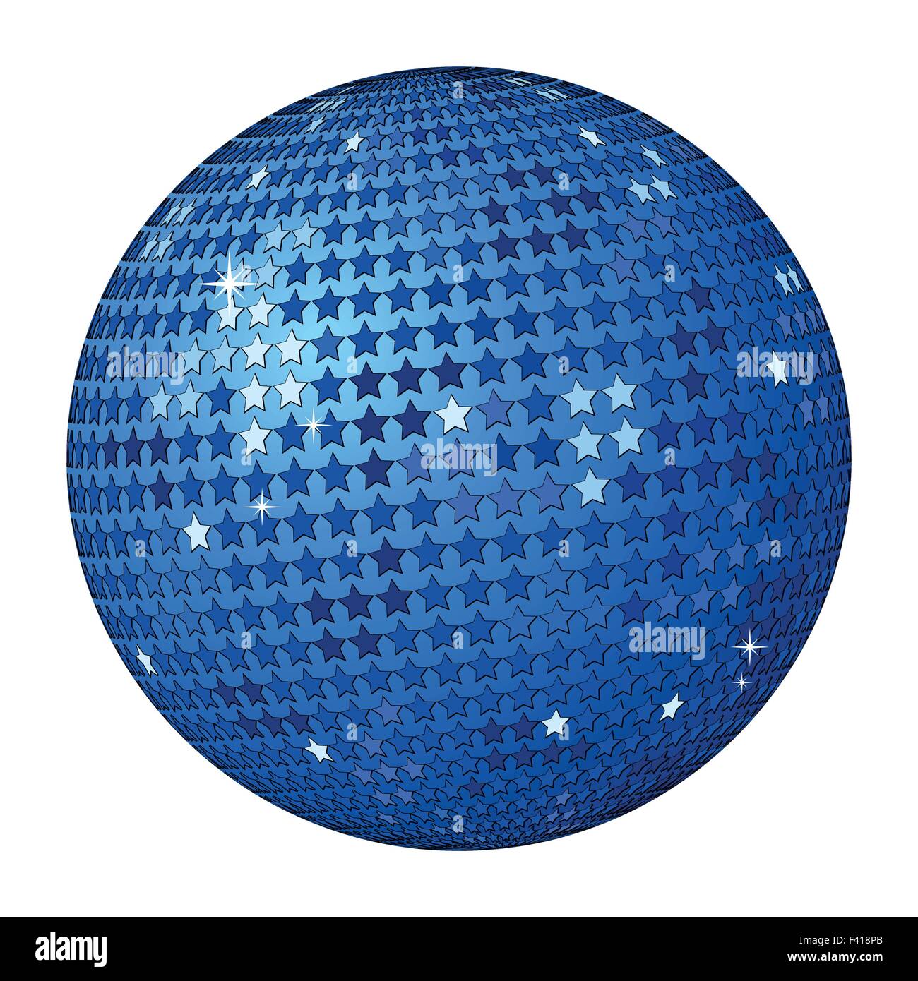 Isolated blue abstract ball on a white background. Vector illustration ...