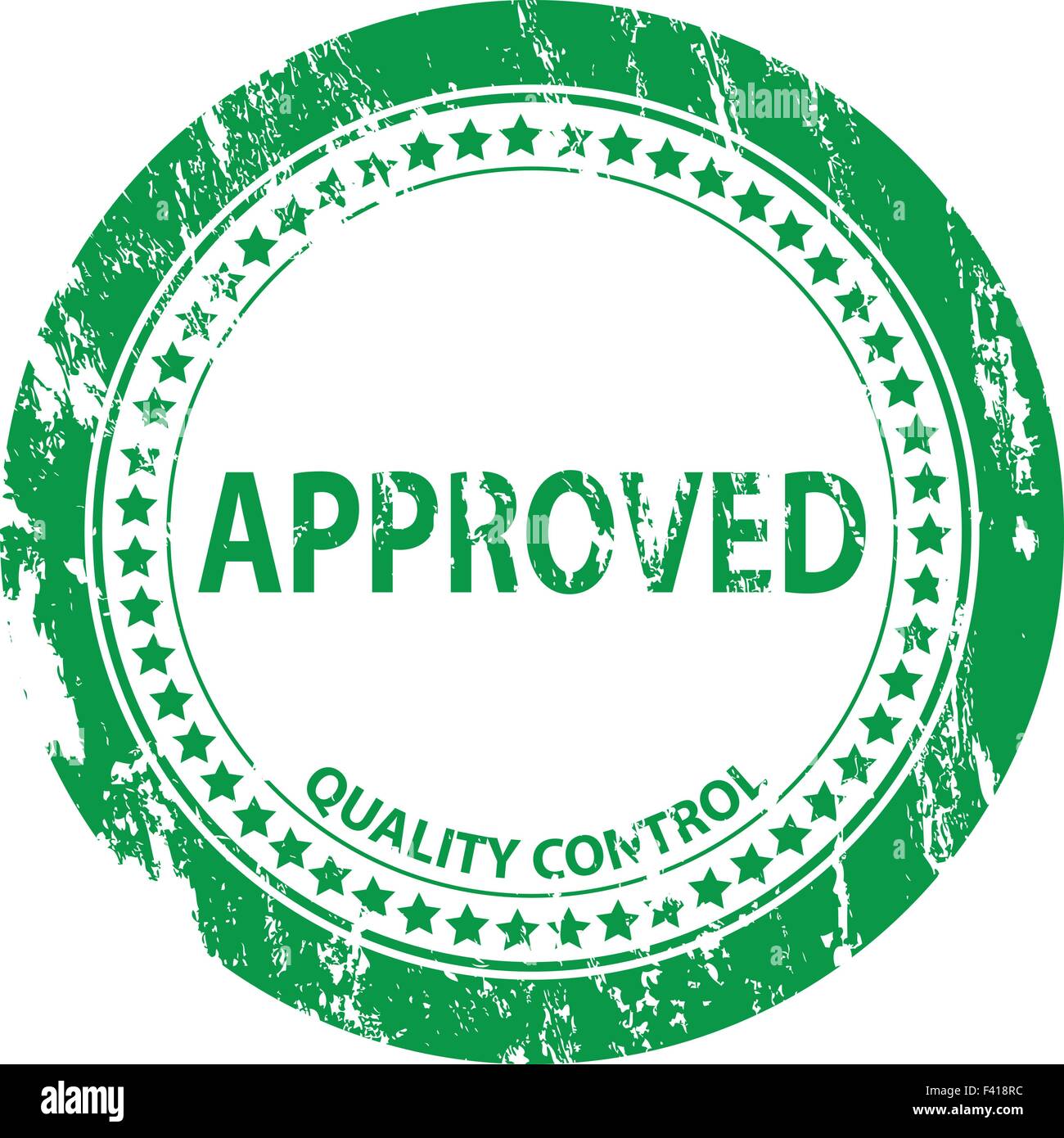 Quality control approved stamp signature Stock Vector Images - Alamy