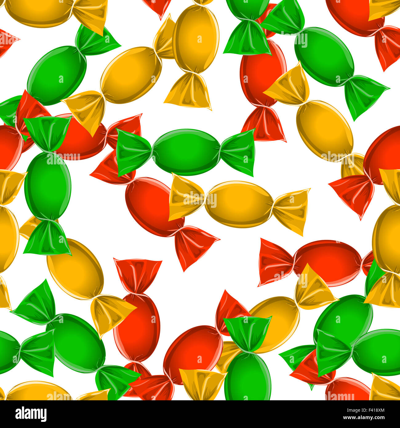 Candy seamless pattern over white Stock Photo - Alamy