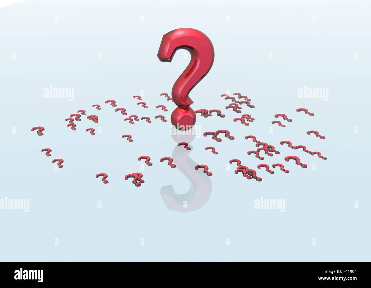 Big and small signs of questions Stock Photo - Alamy